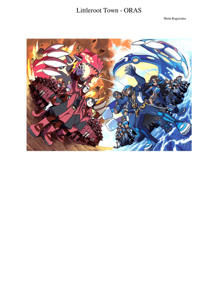 Littleroot Town - ORAS Sheet music for Piano, Trombone, Tambourine ...