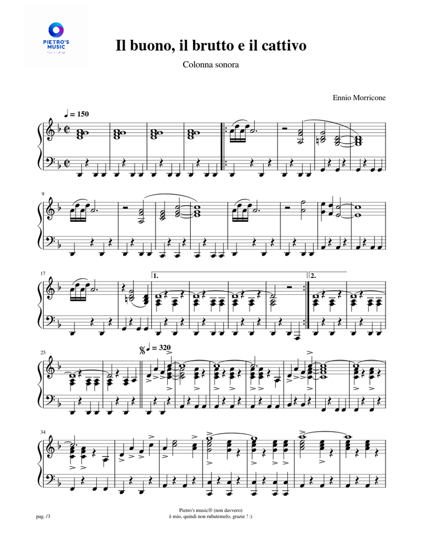 Il buono, il brutto e il cattivo – Ennio Morricone Il buono, il brutto e il cattivo - Ennio ...