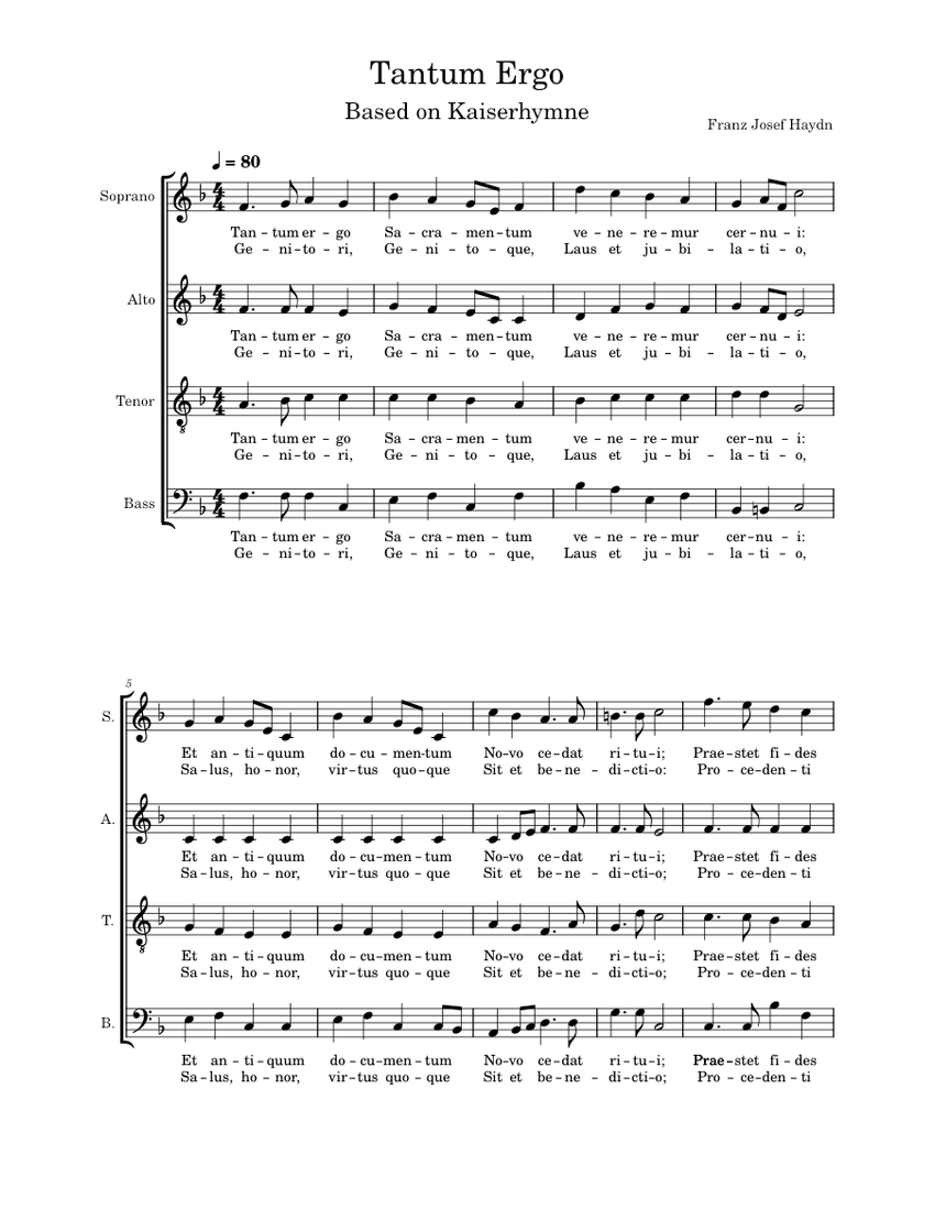 Gott erhalte Franz den Kaiser, Op. 28 – Joseph Haydn Tantum Ergo ...