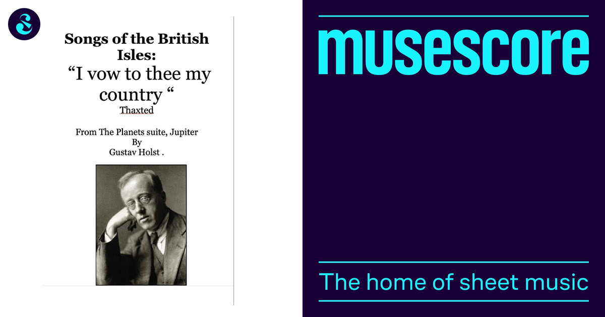 I vow to thee my country Sheet Music for Piano, Contrabass, Violin ...