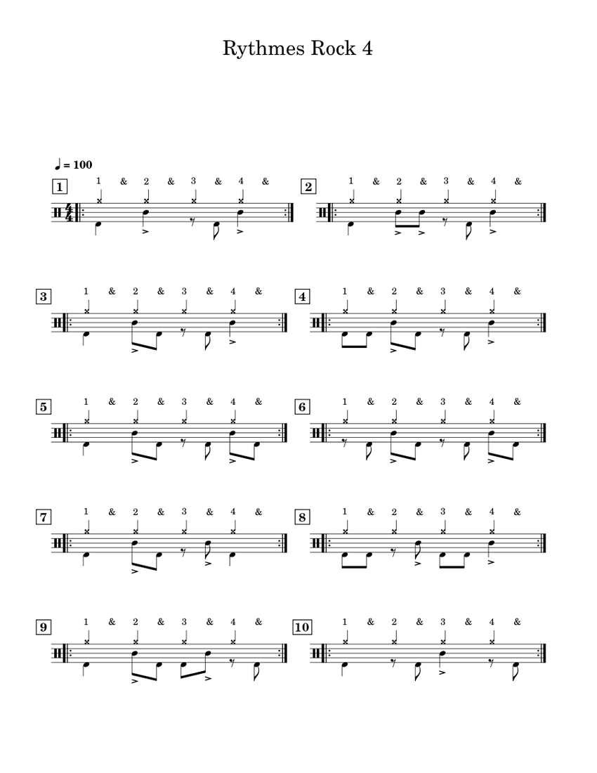 RR4 Sheet music for Drum group (Solo) | Musescore.com