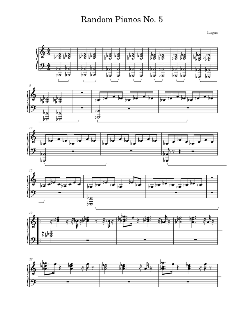 Random_Pianos_No._5 Sheet music for Piano (Solo) | Musescore.com