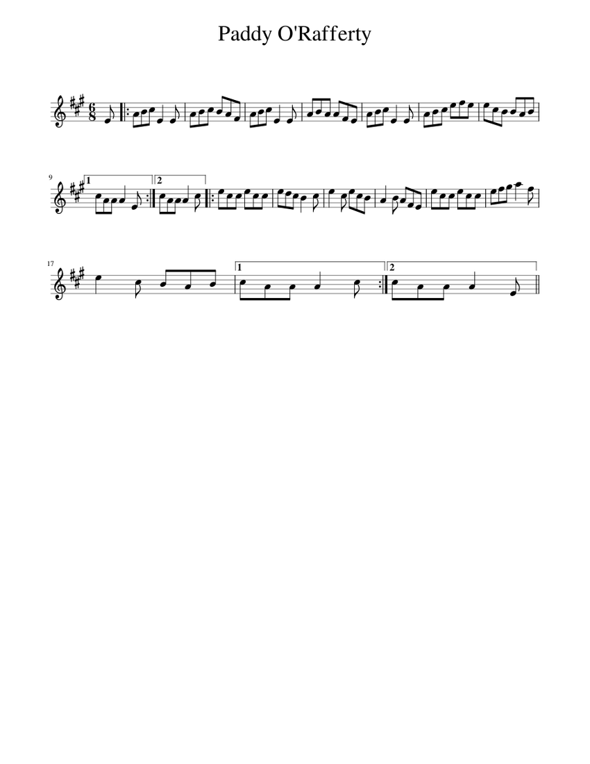 Paddy O'Rafferty Sheet music for Piano (Solo) Easy | Musescore.com