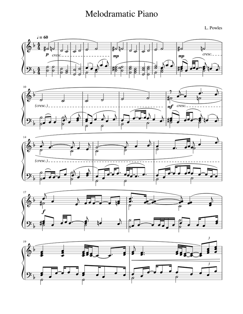Melodramatic Piano Sheet music for Piano (Solo) | Musescore.com