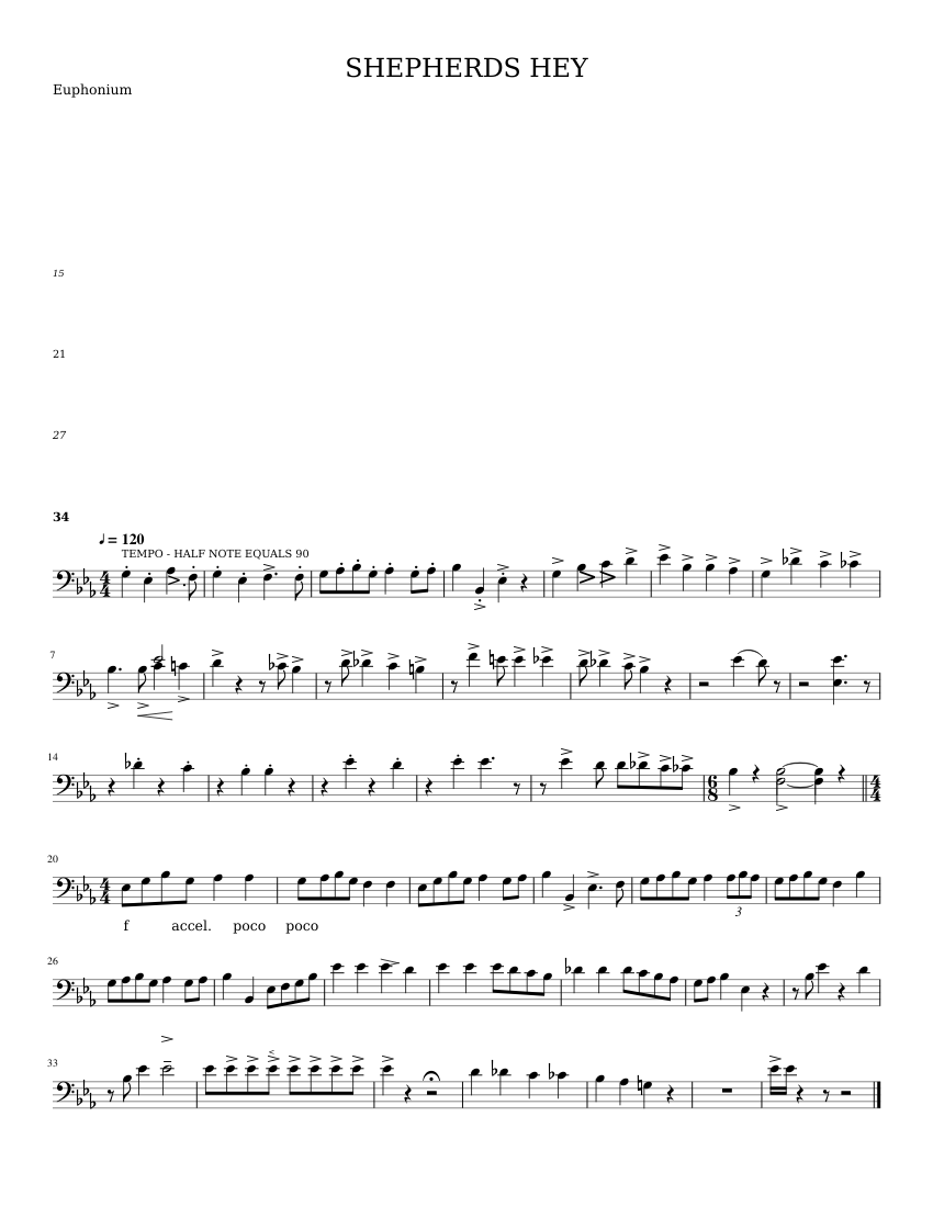Shepherds hey sound Sheet music for Vocals (Solo) | Musescore.com