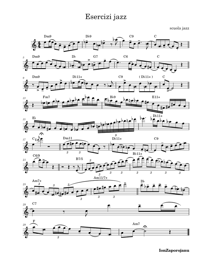 Esercizi jazz Sheet music for Piano (Solo) Easy | Musescore.com