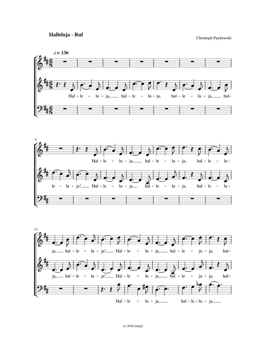 Halleluja - Ruf Sheet Music | MuseScore.com