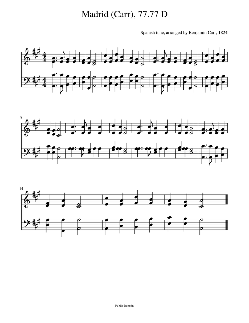 Happy Magdalene, to Whom - Charles Wesley Sheet music for Piano (Piano ...