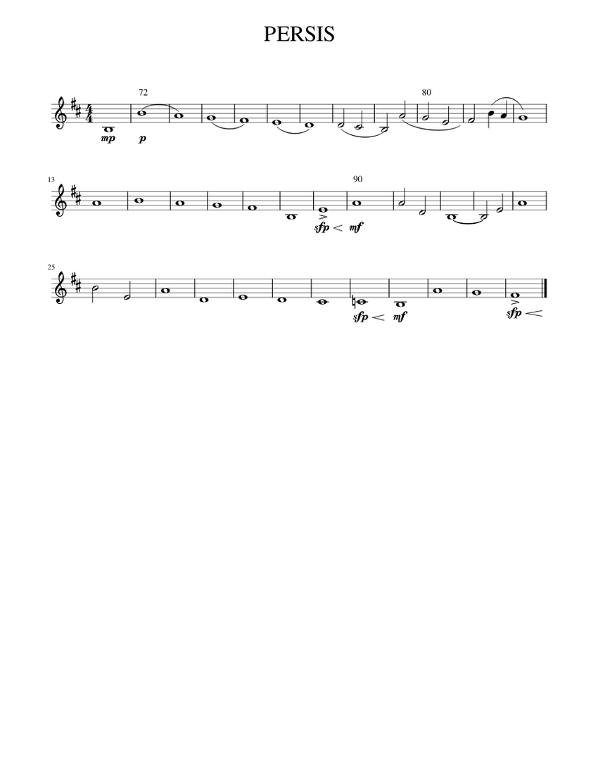PERSIS Sheet music for Saxophone baritone (Solo) | Musescore.com