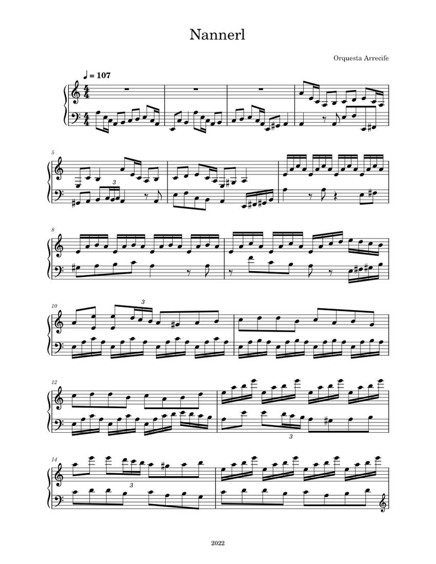 Nannerl Sheet music for Piano (Solo) | Musescore.com