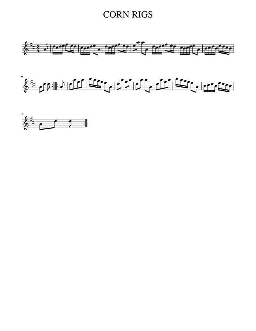 CORN RIGS Sheet music for Piano (Solo) Easy | Musescore.com