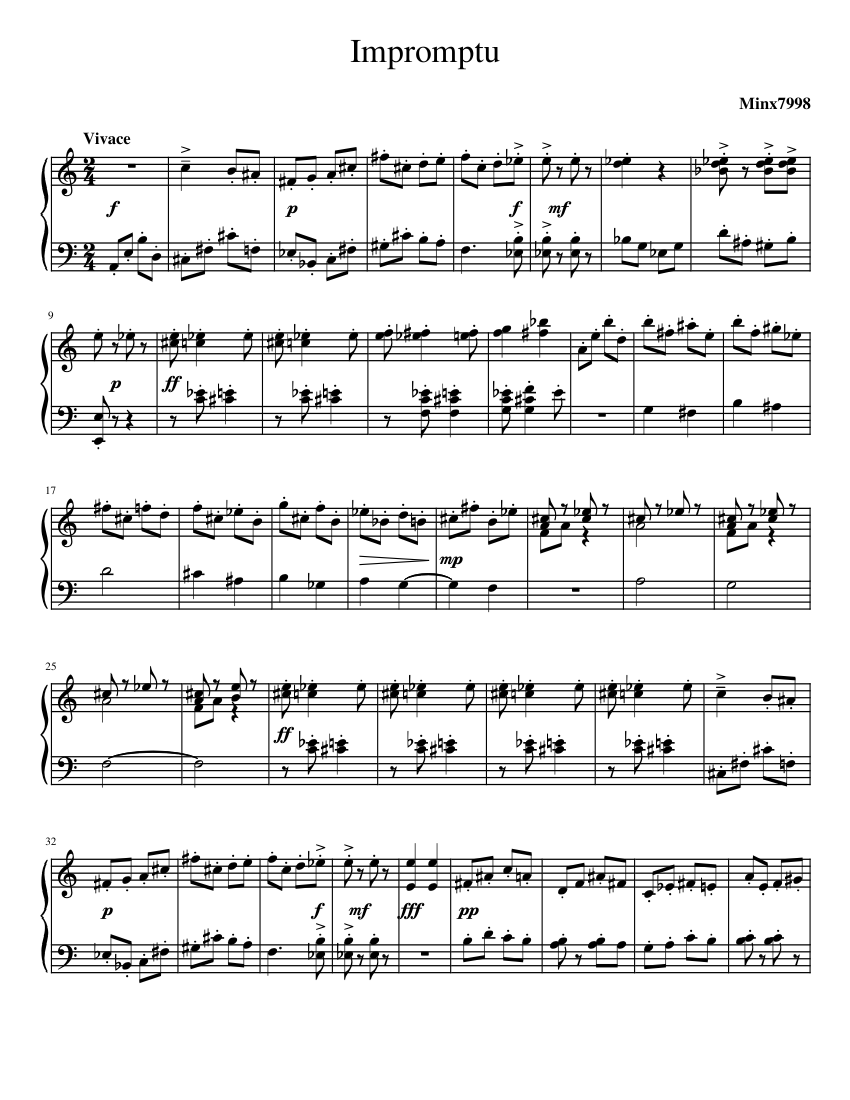 Impromptu Sheet music for Piano (Solo) | Musescore.com