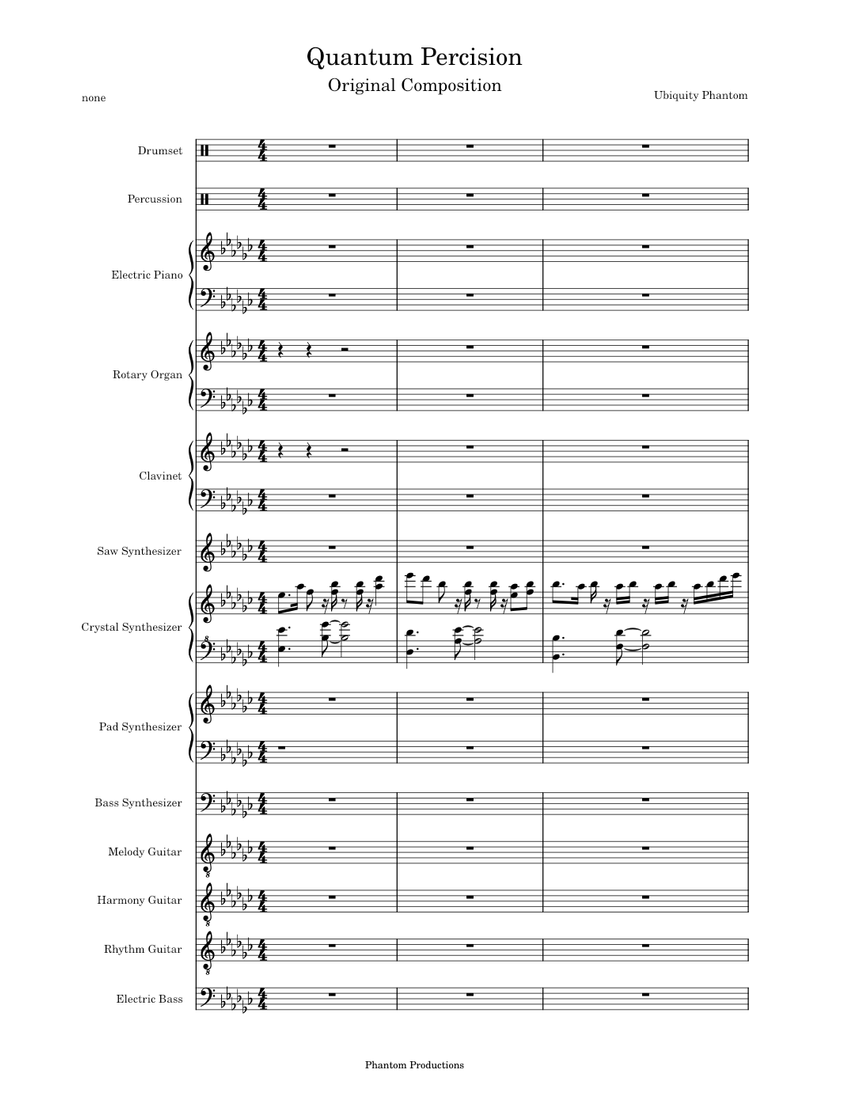 Quantum Percision Sheet music for Piano, Organ, Clavichord, Guitar ...