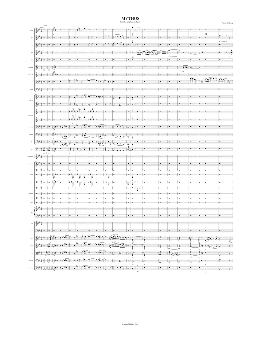 MYTHOS Sheet Music for Tuba, Trombone tenor, Flute piccolo, Flute ...