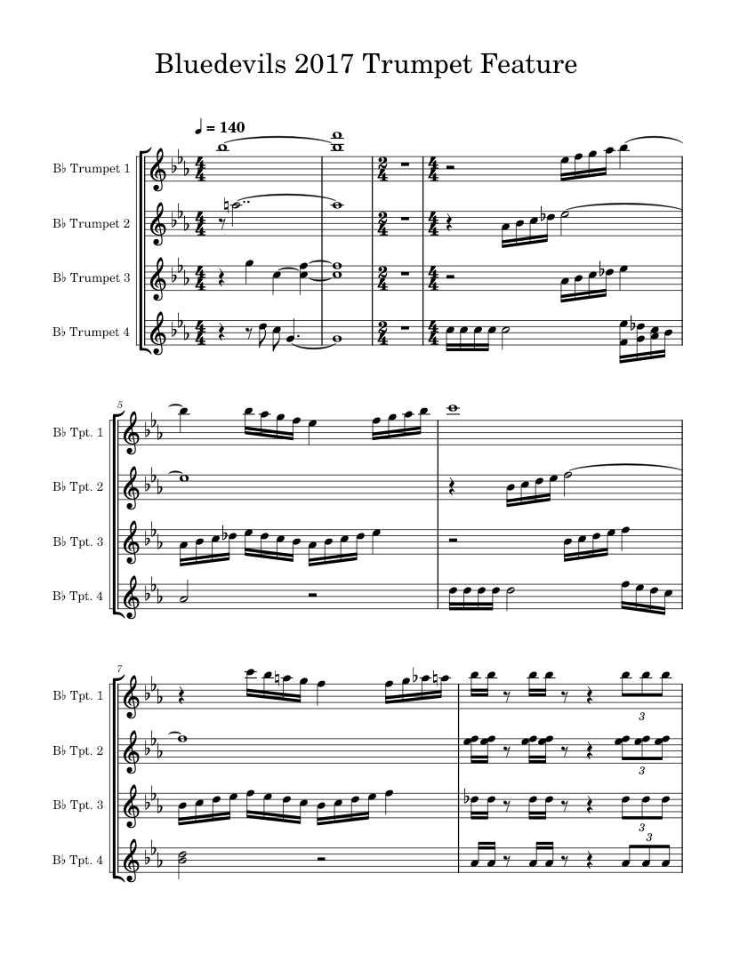 METAMORPH – The Blue Devils Bluedevils 2017 Trumpet Feature Sheet Music ...