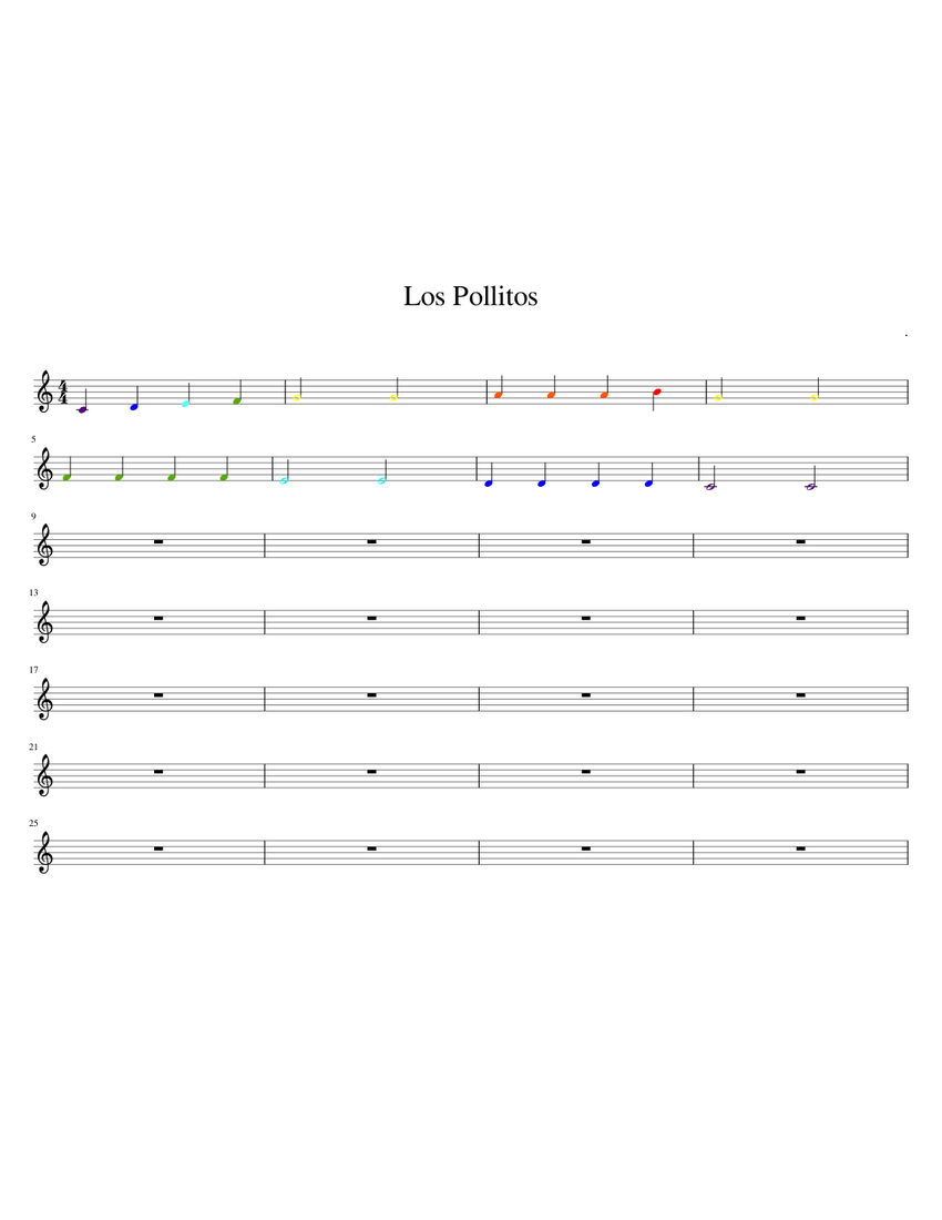 Los Pollitos Sheet music for Piano (Solo) | Musescore.com