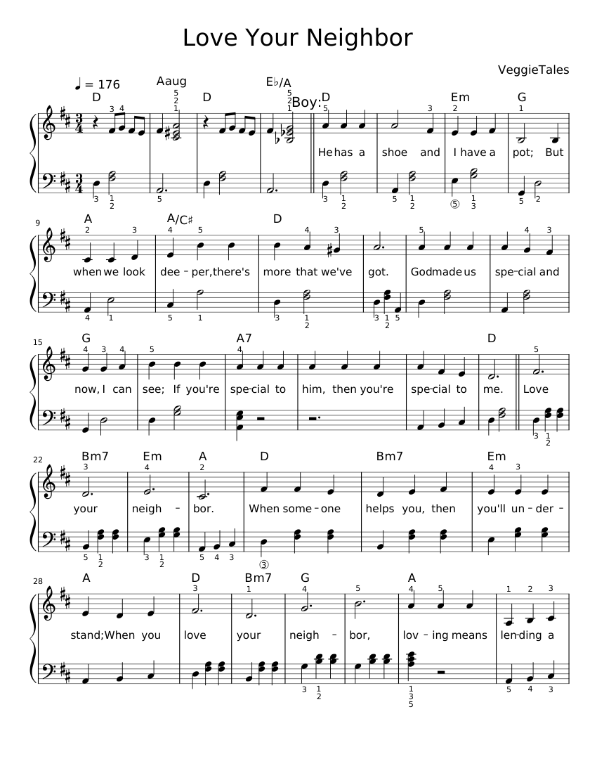 Love Your Neighbor - piano tutorial