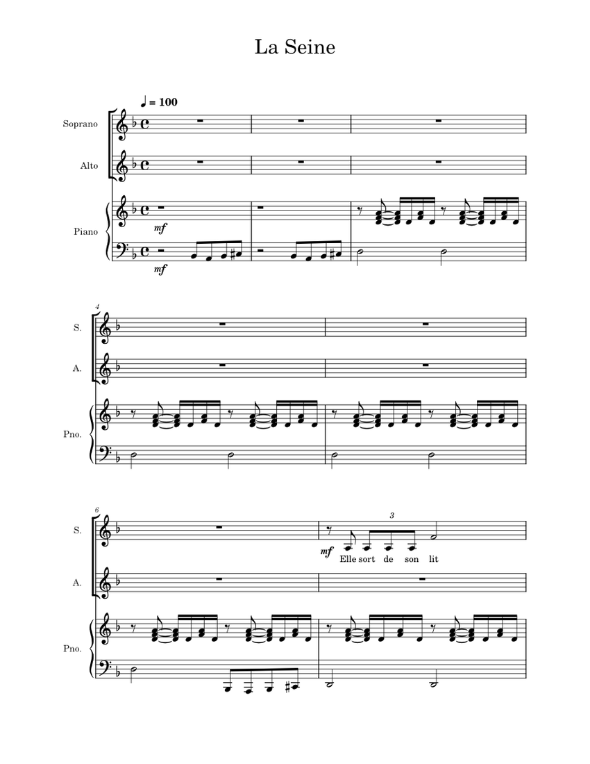 La Seine – Matthieu Chedid (Extrait du film "Un monstre à Paris") Sheet ...