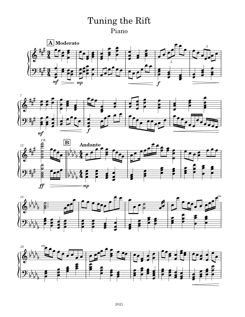 Tuning_the_Rift Sheet music for Piano (Solo) | Musescore.com