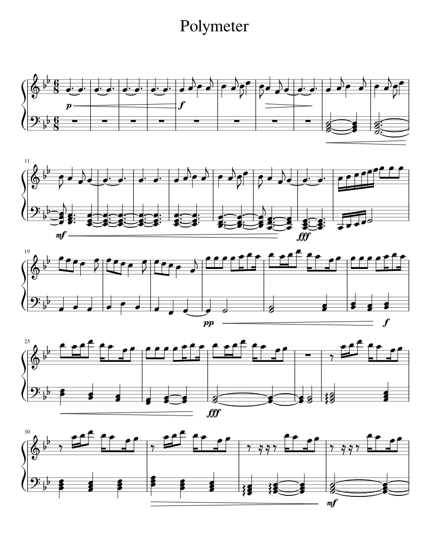 Polymeter_Composition Sheet music for Piano (Solo) Easy | Musescore.com
