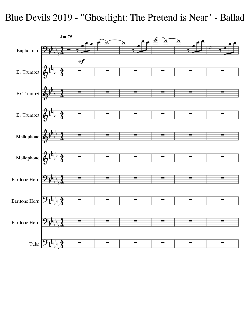 Blue Devils 2019 - "Ghostlight: The Pretend is Near" - Ballad Sheet ...