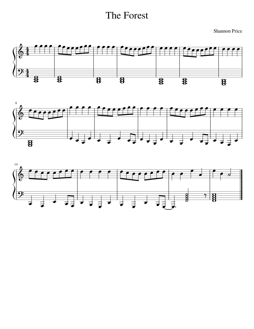 The Forest Sheet music for Piano (Solo) Easy | Musescore.com