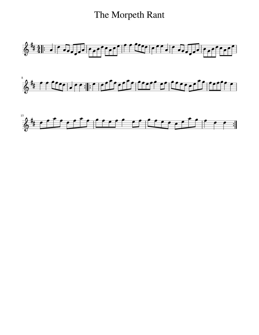 The Morpeth Rant Sheet music for Piano (Solo) | Musescore.com