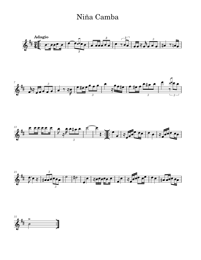 Niña camba – César Espada Sheet music for Trumpet in b-flat (Solo) | Musescore.com