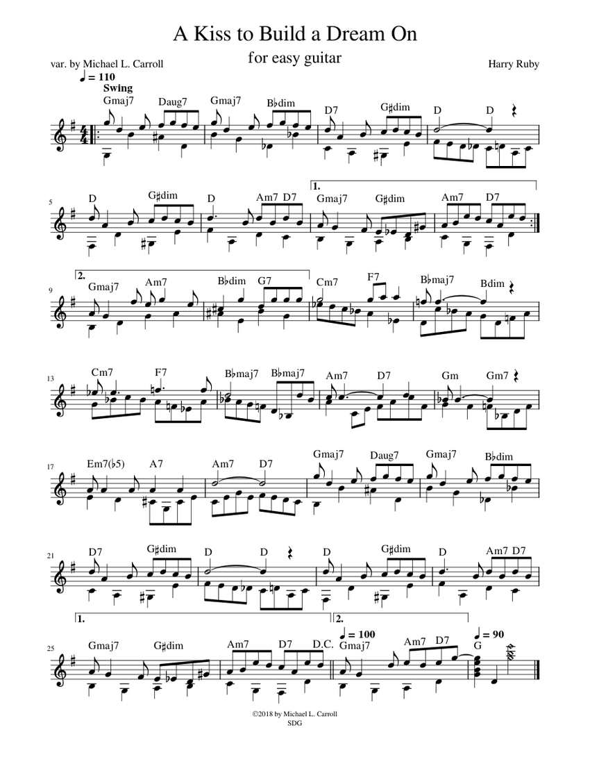 A Kiss to Build A Dream On – Bert Kalmar, Harry Ruby, Oscar Hammerstein ...