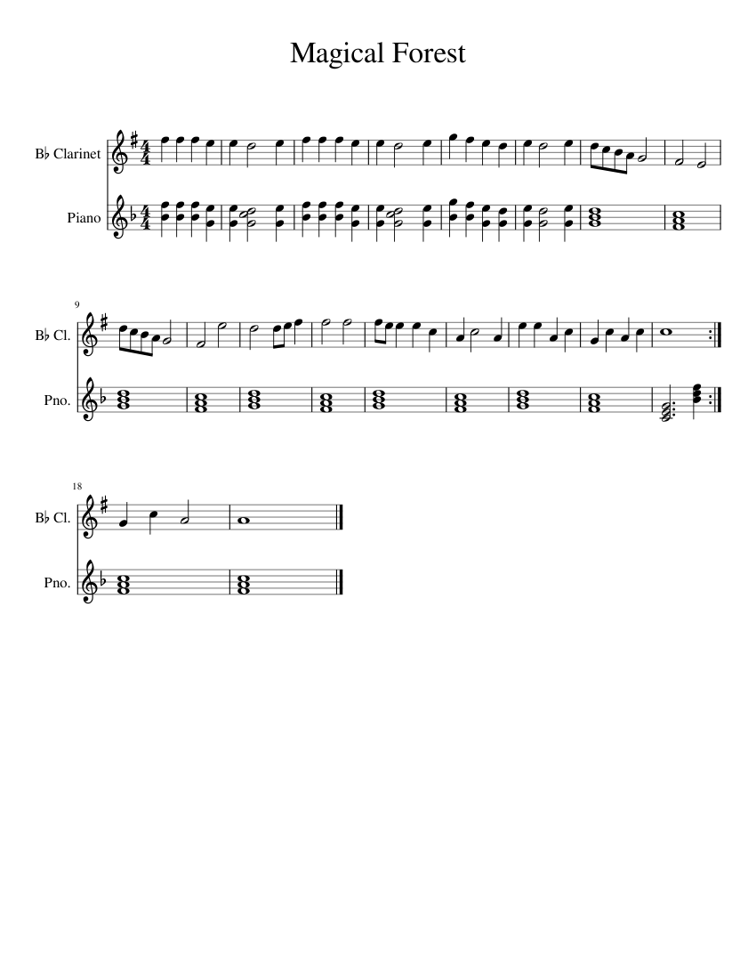 Magical Forest - piano tutorial