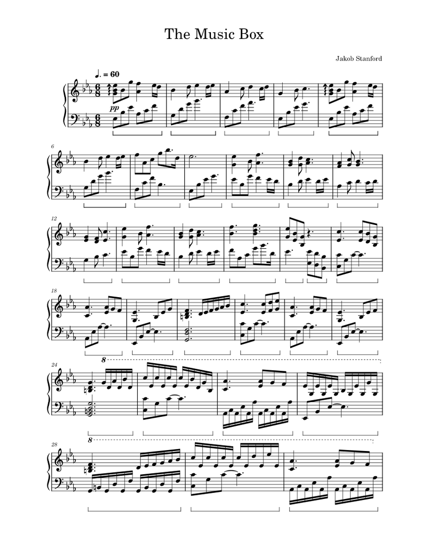 The Music Box Sheet music for Piano (Solo) | Musescore.com