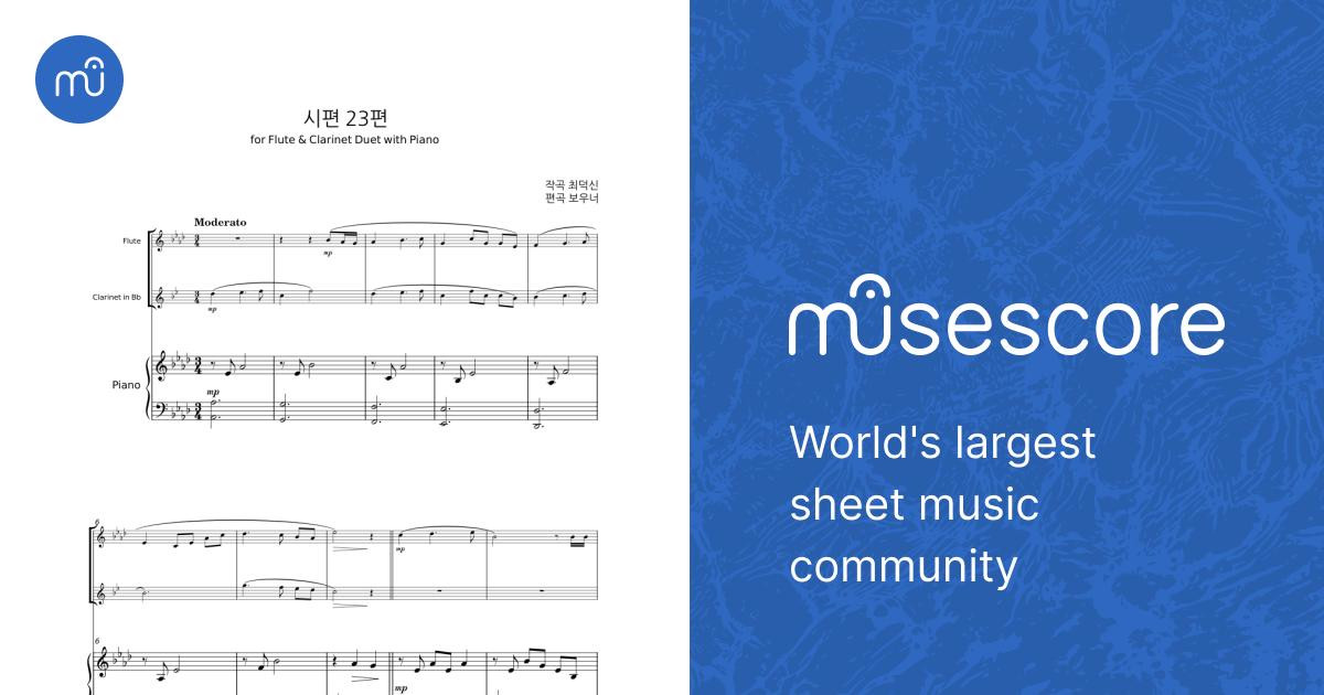 Psalm 23 - Duk Shin Choi Sheet music for Piano, Flute, Clarinet other ...