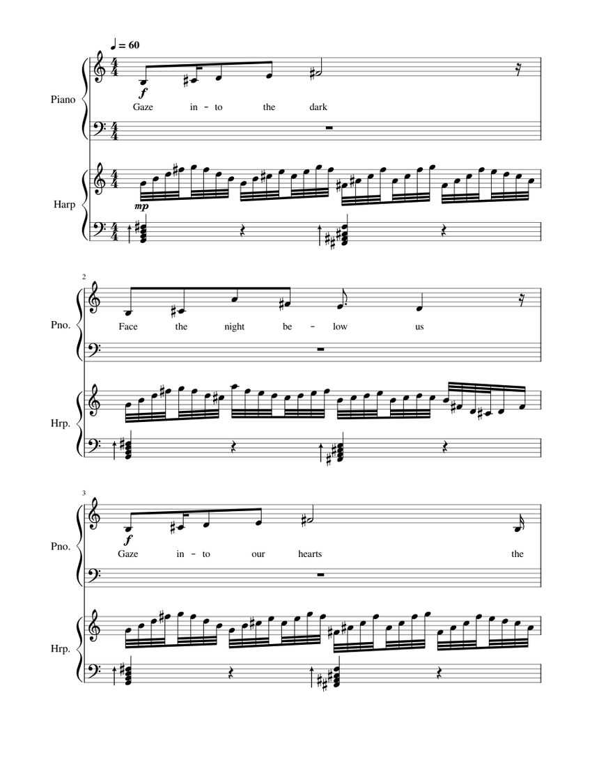 Poison Sheet music for Piano, Harp (Mixed Duet) | Musescore.com