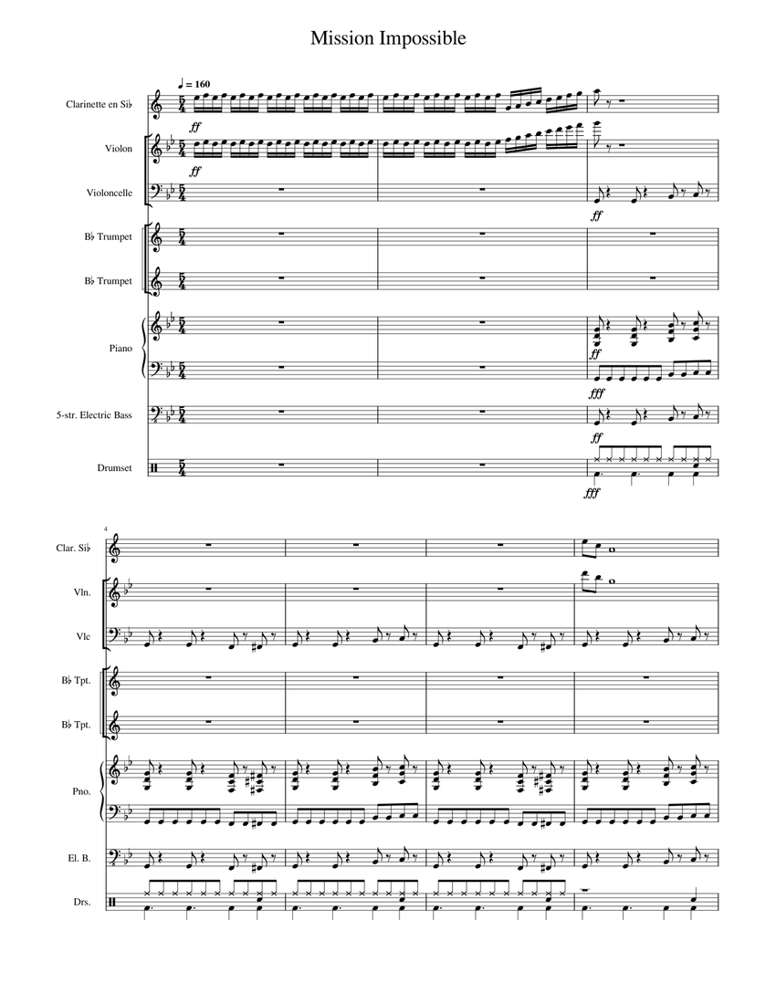 Mission Impossible Theme – Lalo Schifrin Sheet Music for Piano ...