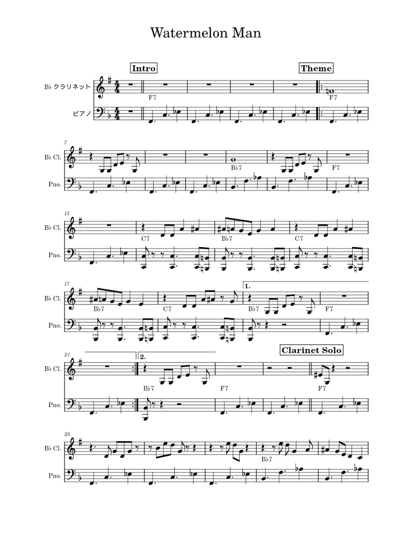 Watermelon man – Herbie Hancock Sheet Music with Chords for Piano ...