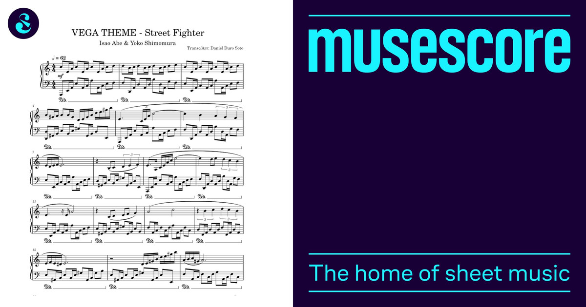 VEGA THEME - Street Fighter - Isao Abe & Yoko Shimomura Sheet Music for ...