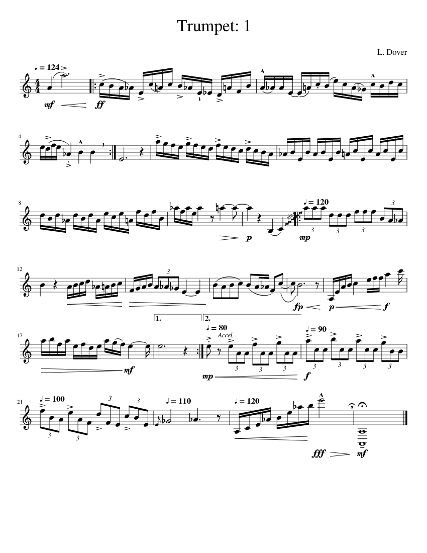 Composition Trumpet: 1 Sheet music for Trumpet in b-flat (Solo ...