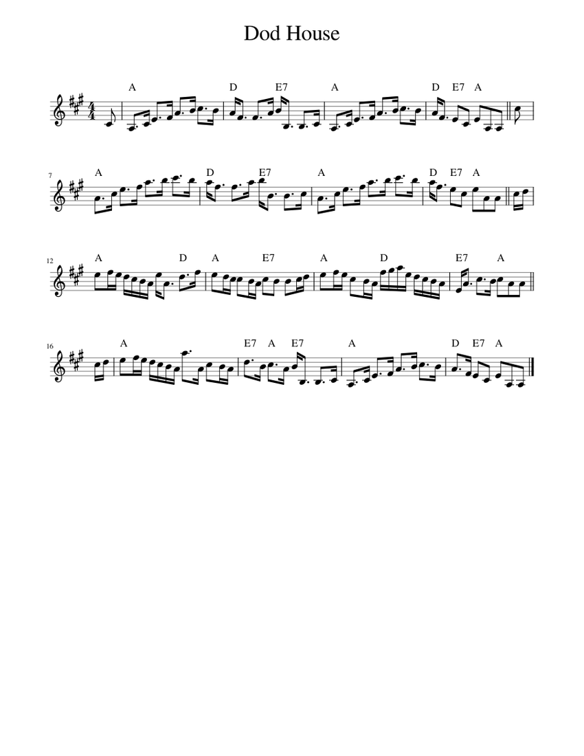 Dod House Sheet music for Piano (Solo) Easy | Musescore.com