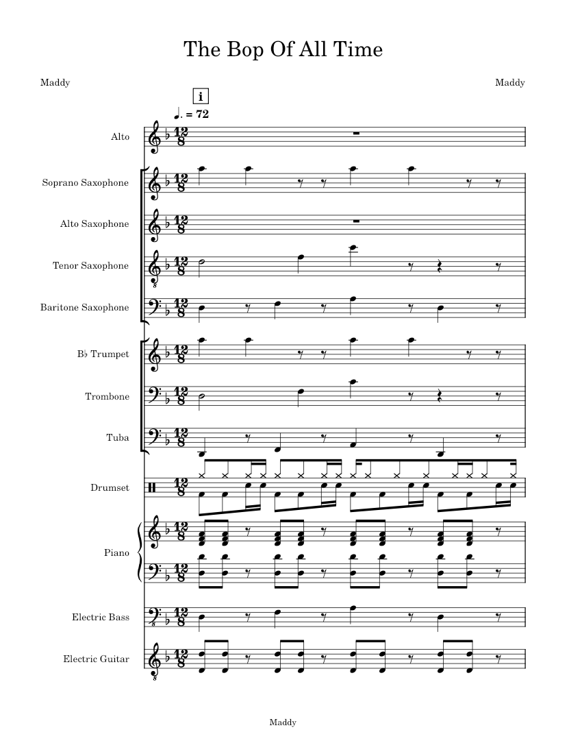 My Dear Sheet music for Piano, Trombone, Alto, Tuba & more instruments ...