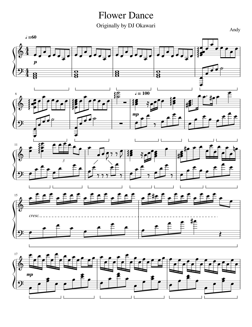 Flower Dance Sheet music for Piano (Solo) | Musescore.com