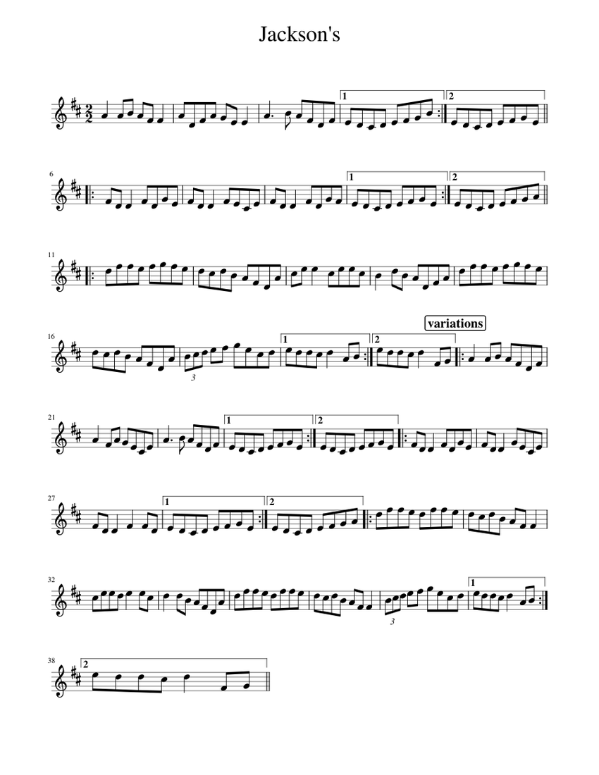 Jackson's Sheet music for Piano (Solo) Easy | Musescore.com