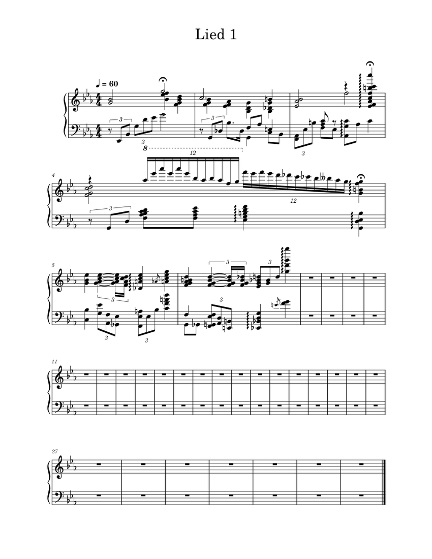 Lied_1 Sheet music for Piano (Solo) | Musescore.com