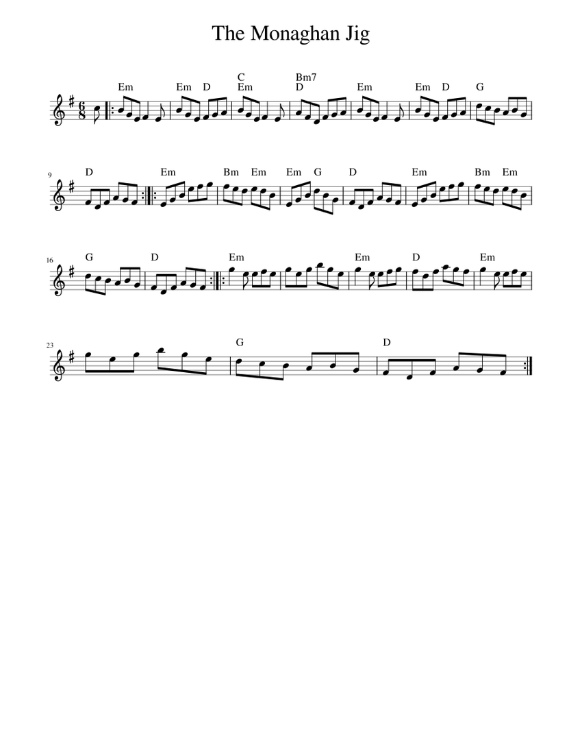 The Monaghan Jig Sheet music for Piano (Solo) Easy | Musescore.com