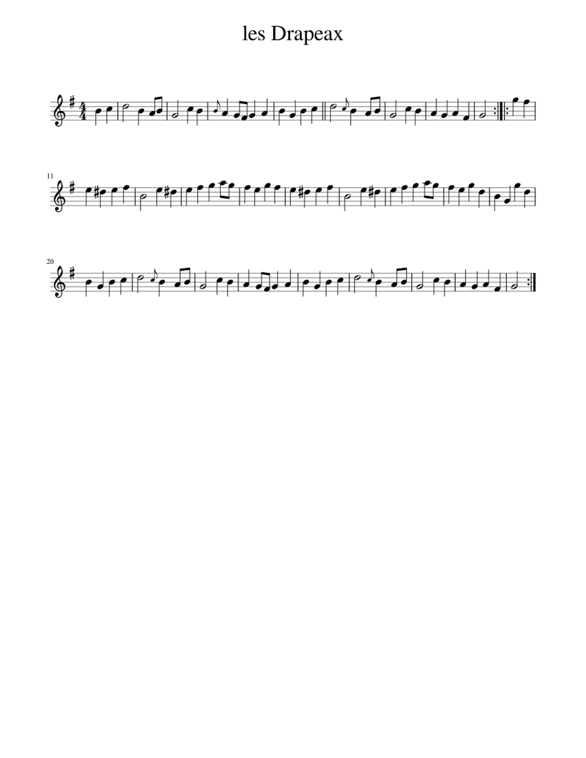 les Drapeax Sheet Music for Piano (Solo) Easy | MuseScore.com
