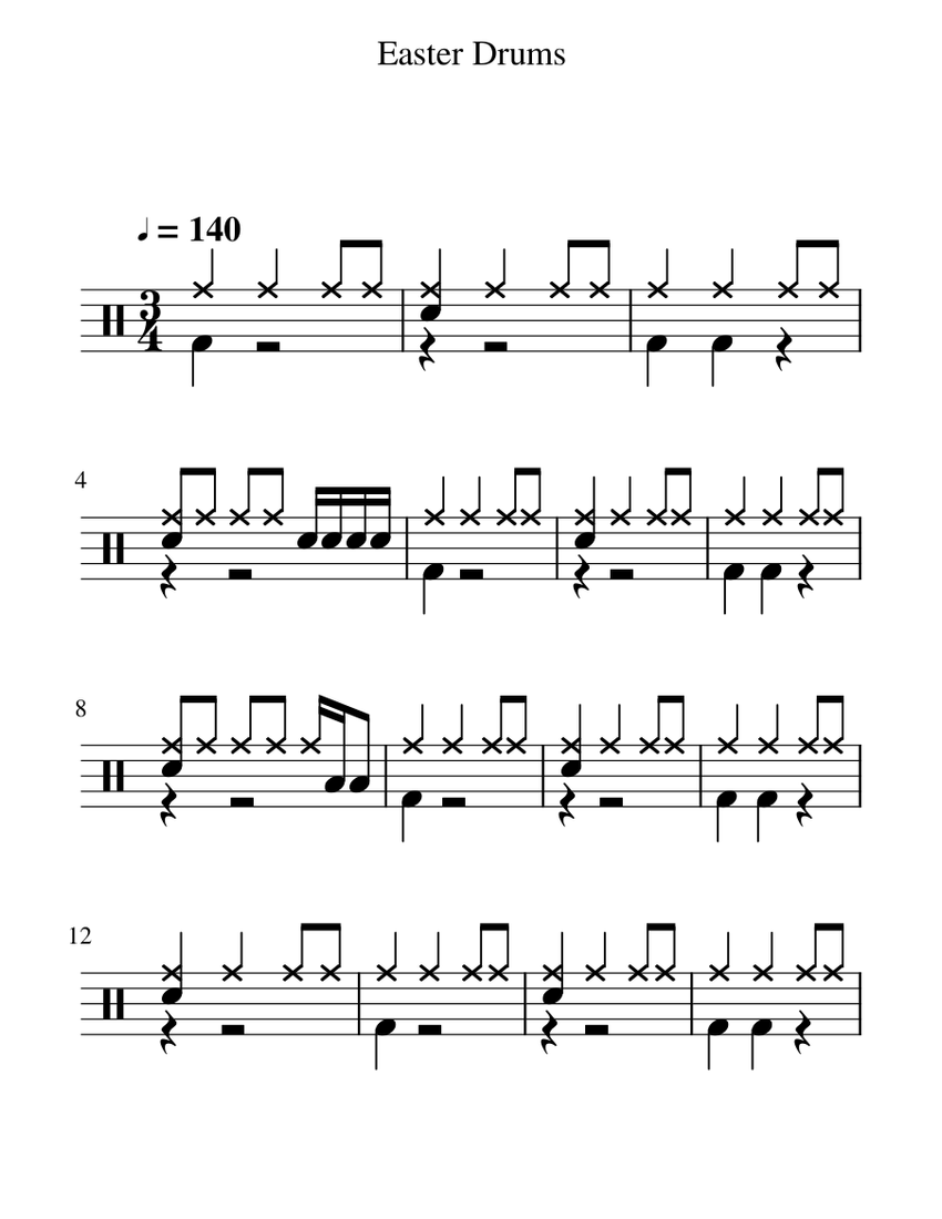 Easter Drums Sheet music for Drum group (Solo) | Musescore.com