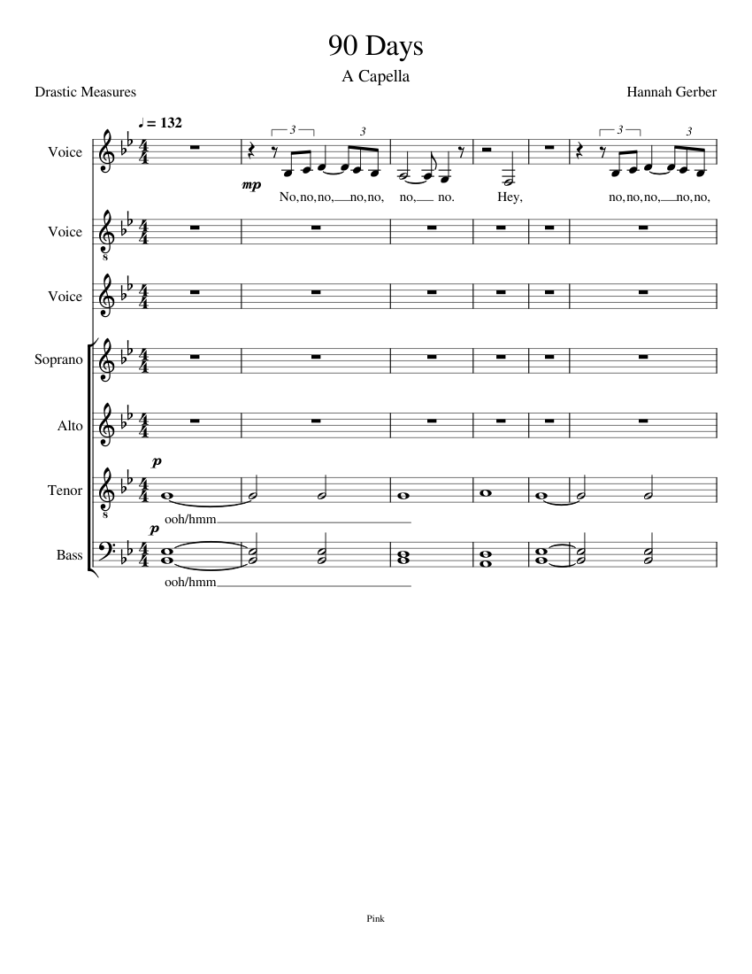 90 Days Sheet Music for Soprano, Alto, Tenor, Bass voice & more ...
