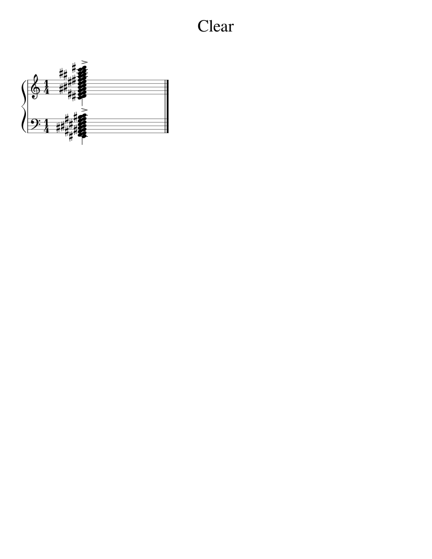 Clear Sheet music for Piano (Solo) | Musescore.com