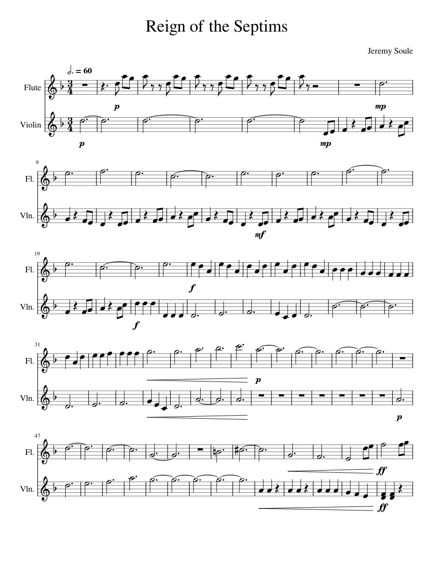 The Elder Scrolls IV Oblivion: Reign of the Septims (intro version) (UPDATED) Sheet Music for ...