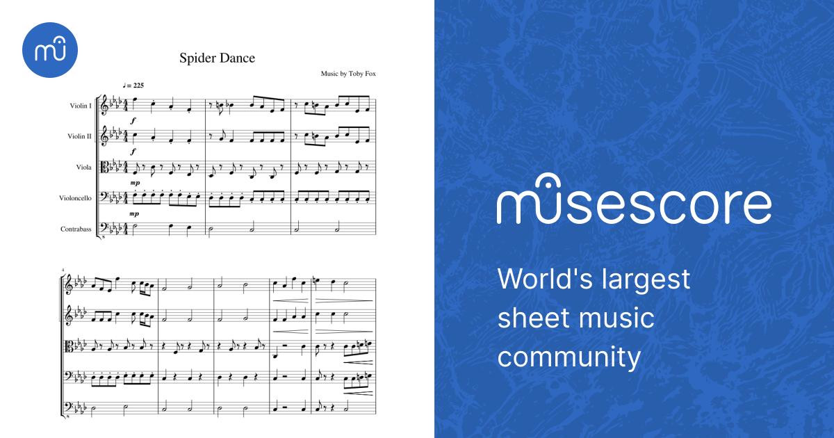 Spider Dance OST - String Orchestra Sheet Music for Contrabass, Violin ...