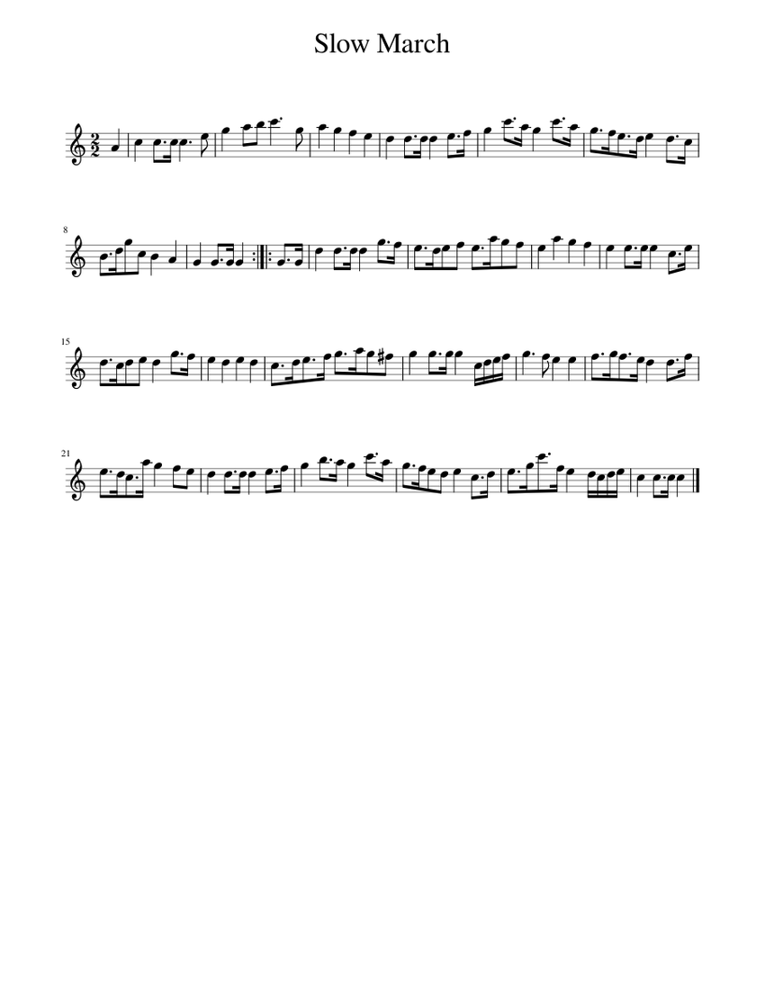 Slow March Sheet music for Piano (Solo) Easy | Musescore.com